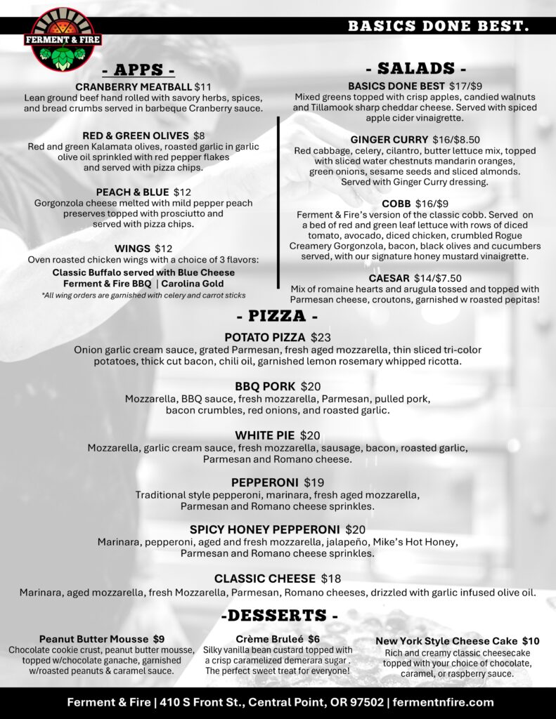 WeeklyMenu | Ferment & Fire